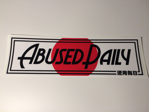 Abused Daily Slap Sticker - ToxicVinyls.Com