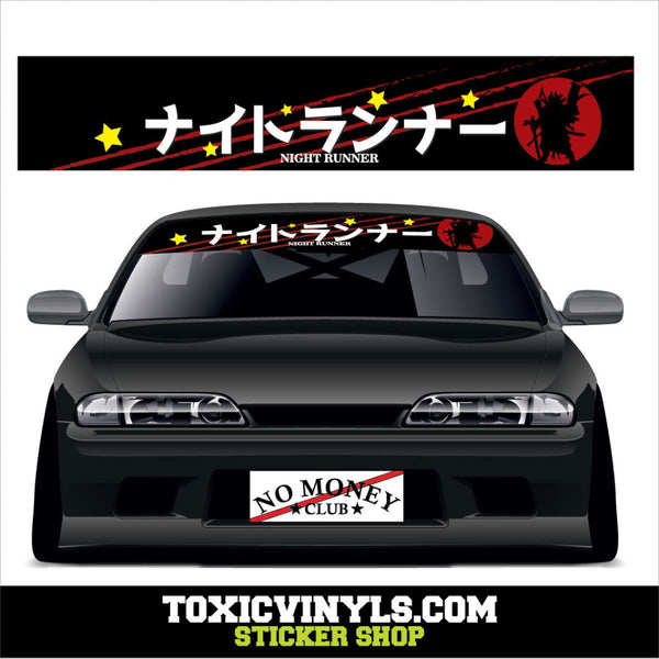 Night Runner JDM Windscreen Sunstrip Banner – ToxicVinyls